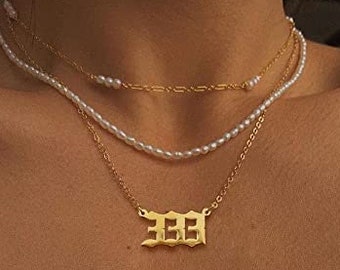 555 Silver Necklace - Etsy