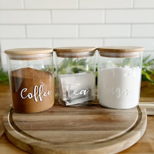 Tea Coffee Sugar Labels, Kitchen Labels, Storage Jar Labels, Home ...