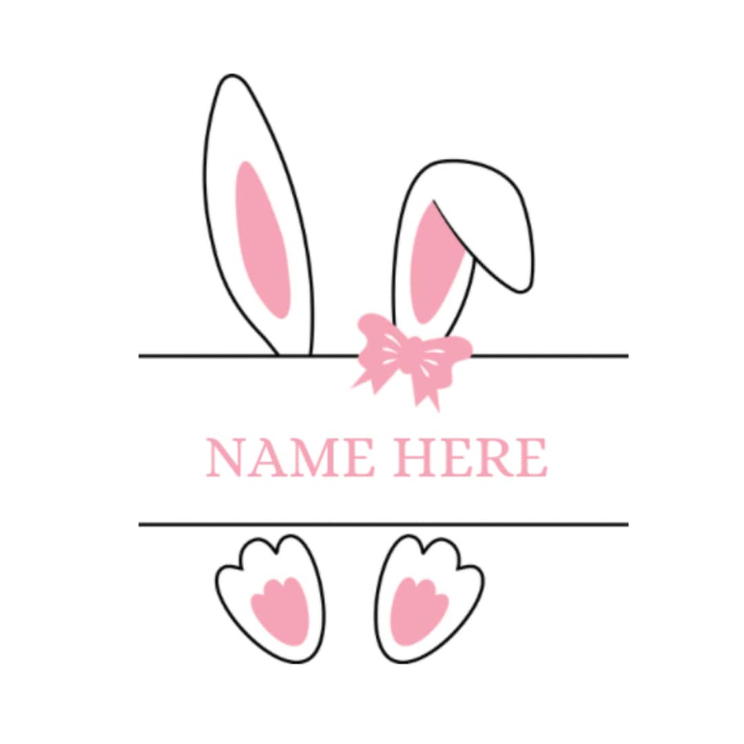 Easter PNG, Easter Bunny PNG, Personalised Easter, Baby Name PNG ...