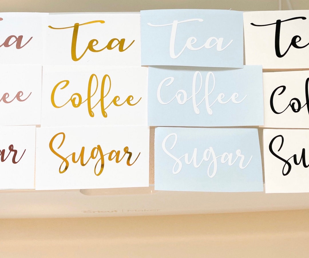 Tea Coffee Sugar Labels, Kitchen Labels, Storage Jar Labels, Home ...