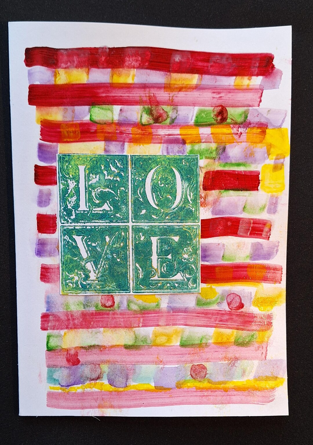 Rainbow Colorful Handmade Unusual Unique Hand Painted One-of-a-kind ...