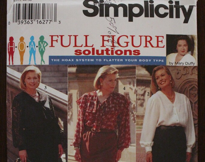 Simplicity 9318, Plus Size Women's Design Your Own Blouse, Top, 18W-24W ...