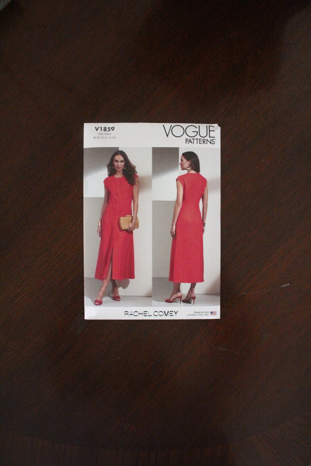 V1859 Vogue Dress, RACHEL COMEY, Designer Original Sewing Pattern ...
