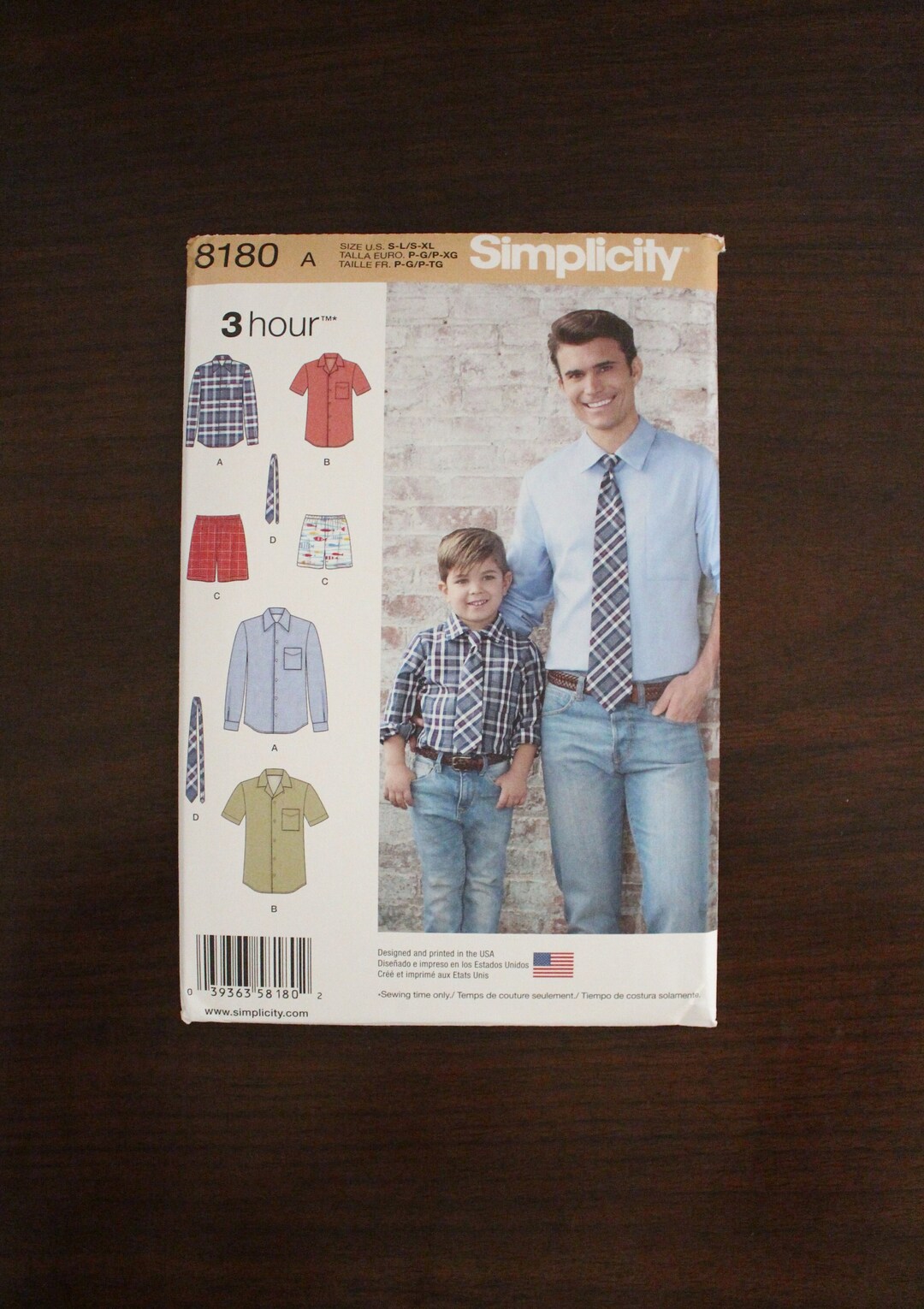 Simplicity Boys' and Men's Shirt, Boxer Shorts, and Neck Tie S8180, SZ ...