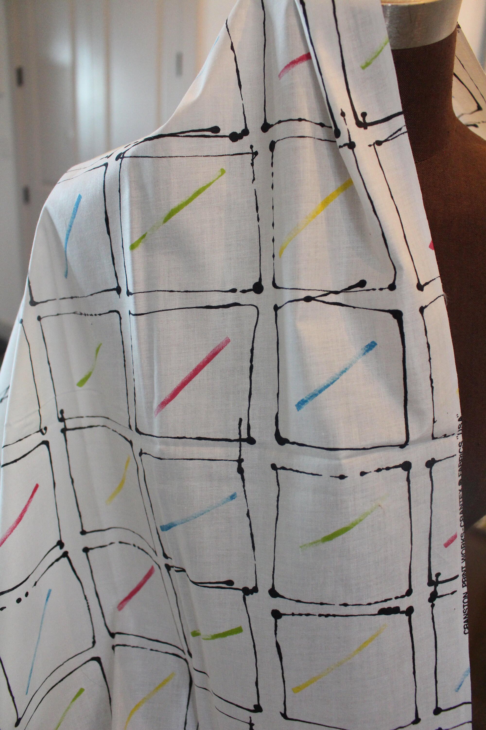 Per Yard Cute Vintage Cranston Print Works Co. Colorful - Etsy