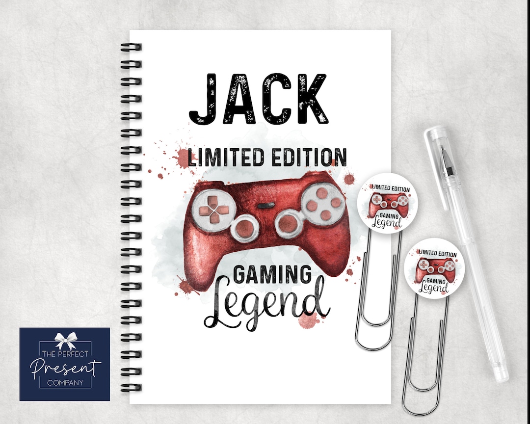 Personalised Gamer Notebook | Red Gaming Notebook | Gaming Legend ...