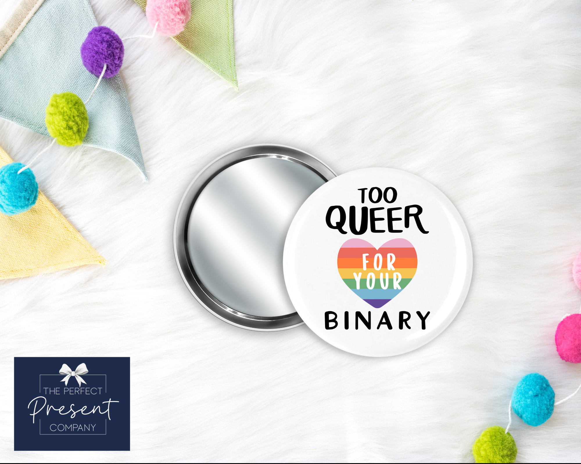 PRIDE Compact Mirror Kiss Whoever Gay Mirror Lesbian | Etsy