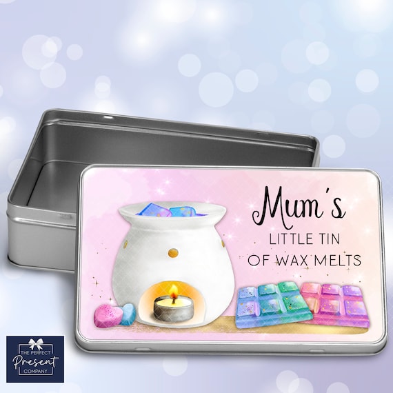 Personalised Wax Melt Storage Tin Wax Melt Box Wax Melt - Etsy UK