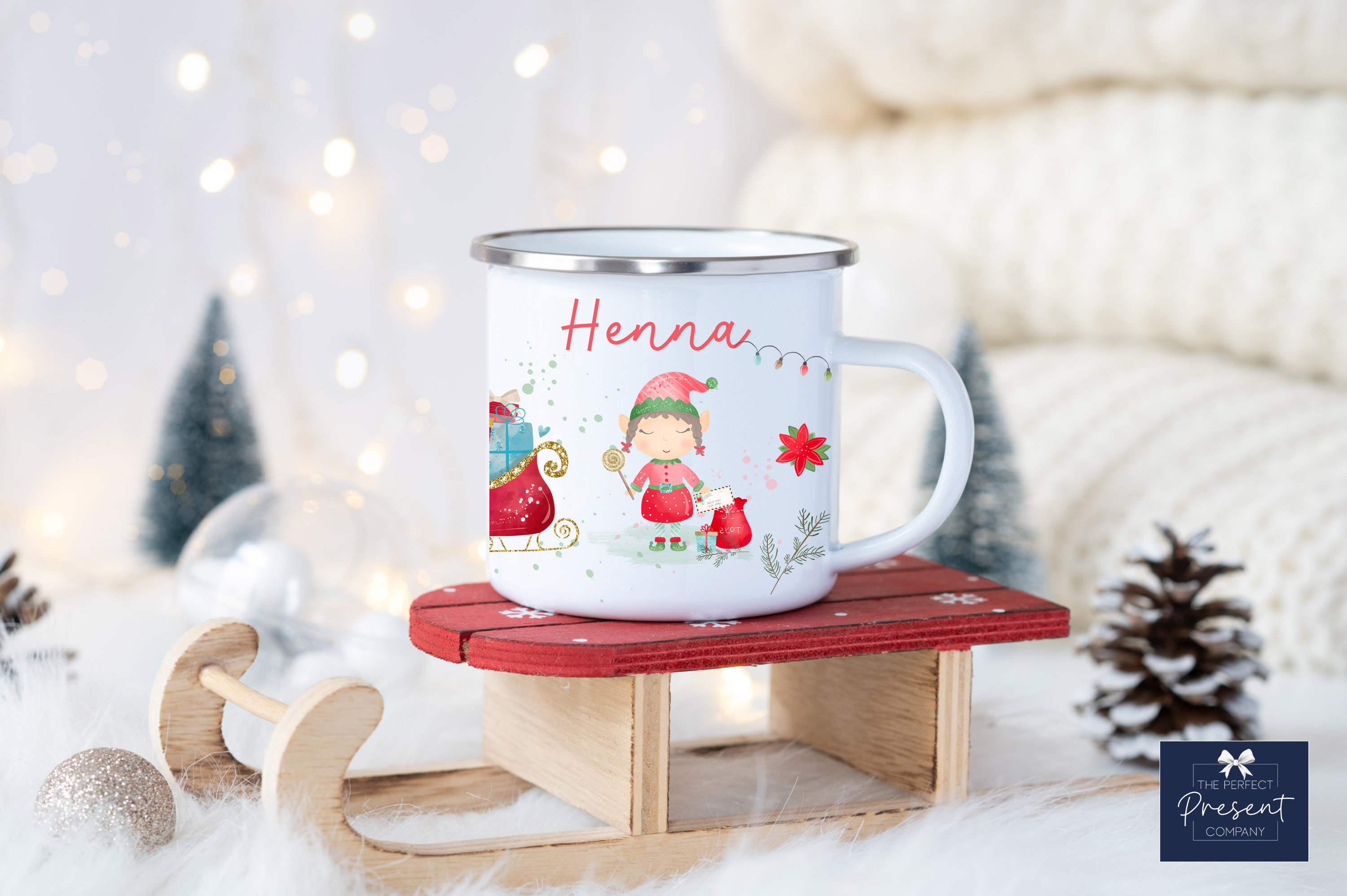 Personalised Elf Mug | Girl Elf | Boy Elf | Hot Chocolate Mug ...