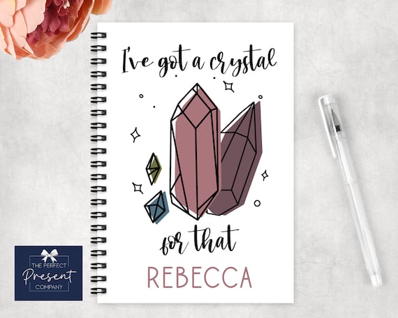 Personalised Crystal Notebook Crystal Lover Notebook Gift | Etsy