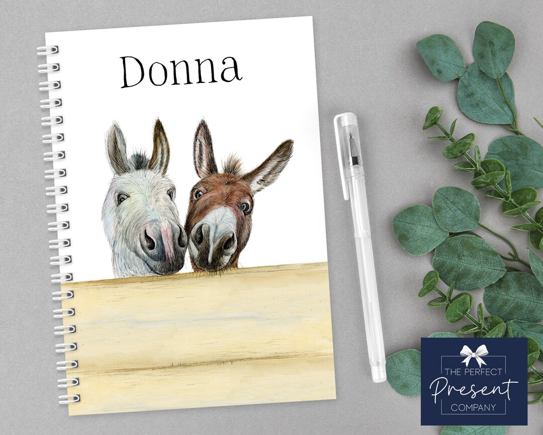 Personalised Cheeky Donkey Notebook | Personalised Notepad | Donkey ...