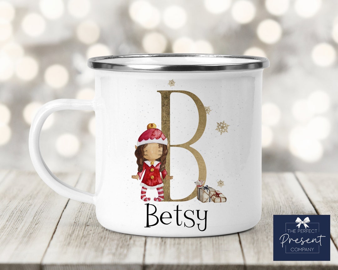Personalised Elf Mug | Girl Elf | Boy Elf | Hot Chocolate Mug ...