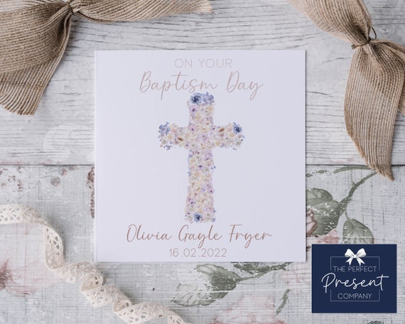 Personalised Girls Baptism Card Personalised Baptism Card - Etsy UK