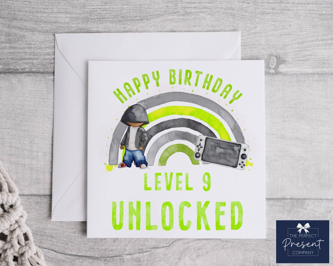 Personalised Gamer Birthday Card | Gamer Card | Gamer Rainbow Card ...
