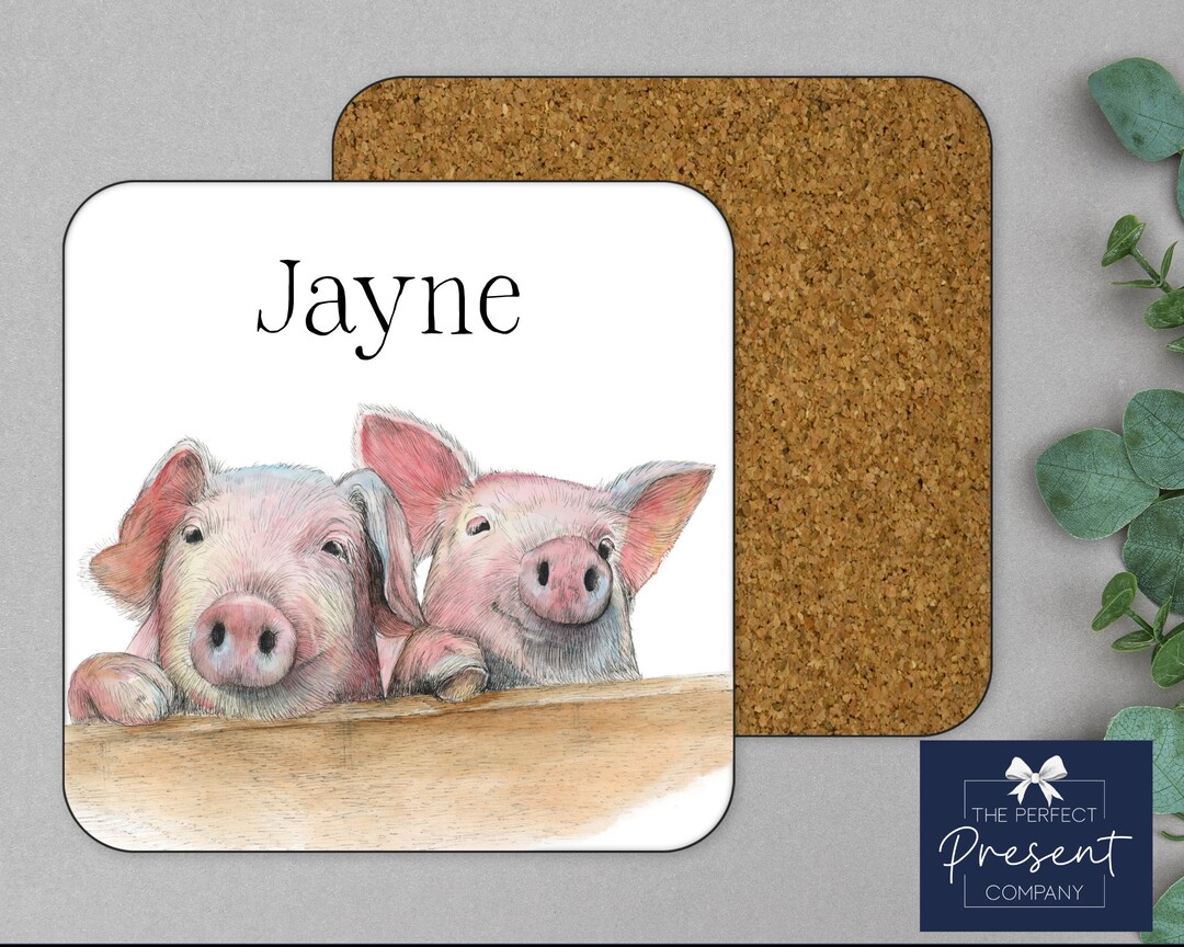Personalised Cheeky Pigs Coaster | Personalised Coaster | Piglets ...