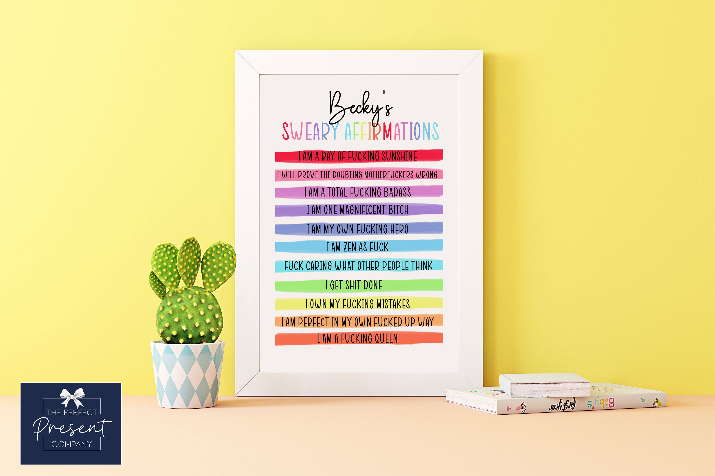 Personalised Sweary Affirmation Print A4 Rude Affirmation - Etsy UK