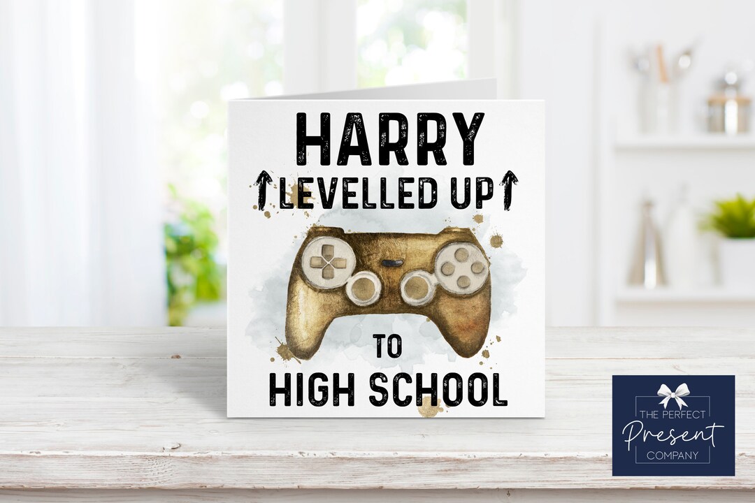 Personalised Gamer Card | New School Card | School Leaver Card | Class ...