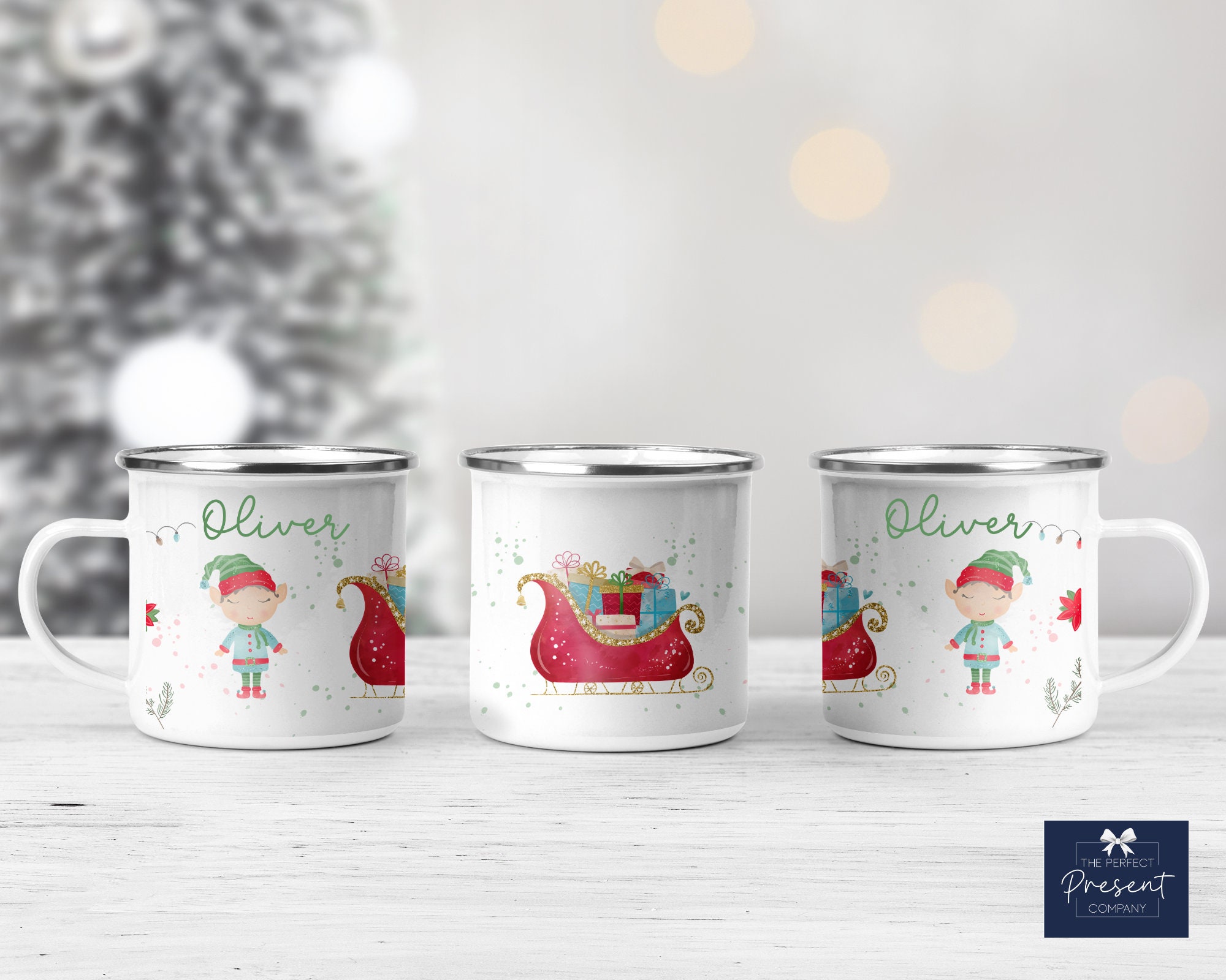 Personalised Elf Mug | Girl Elf | Boy Elf | Hot Chocolate Mug ...