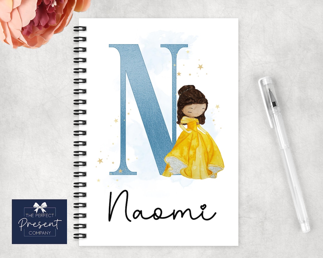 Personalised Princess Notebook | Personalised Girls Notebook | A5 ...