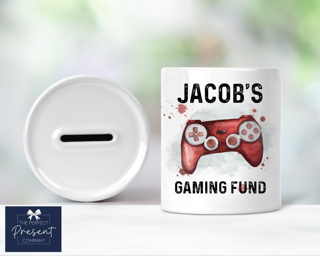 Personalised Gamer Money Box | Gaming Fund Money Box | Boys Gamer ...