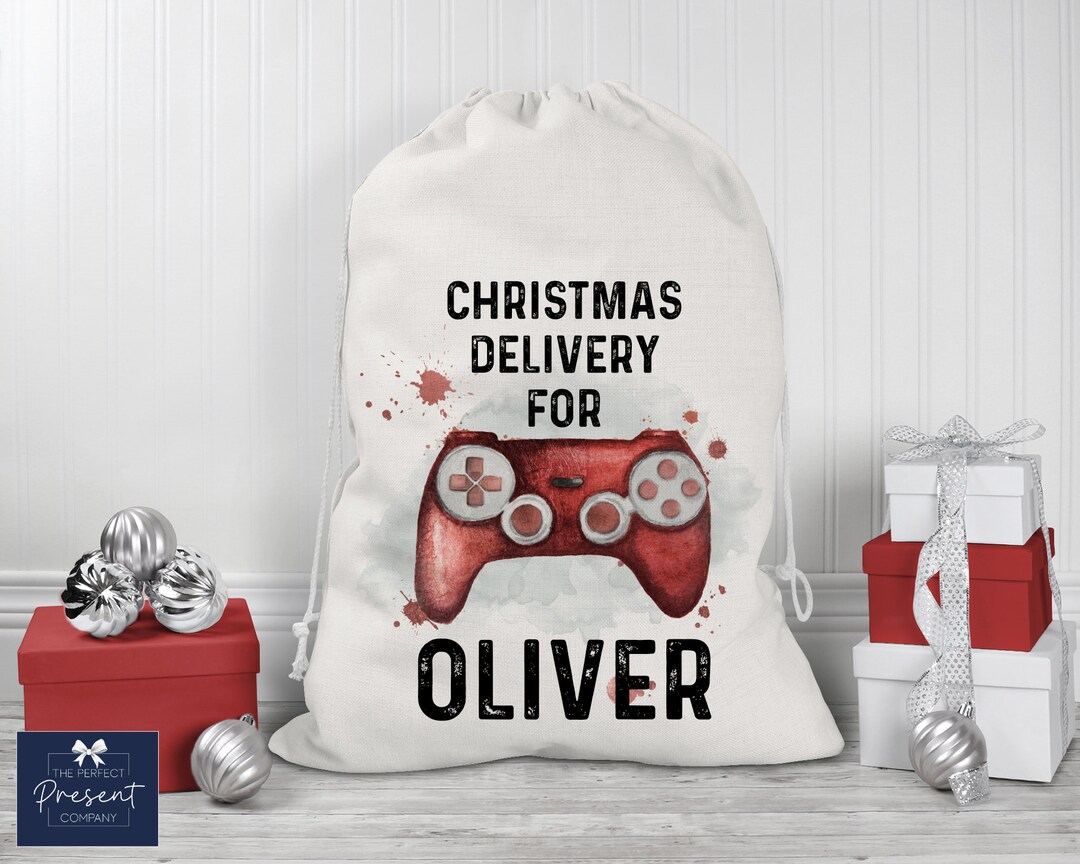 Personalised Christmas Sack | Gamer Christmas Sack | Santa Sack for ...