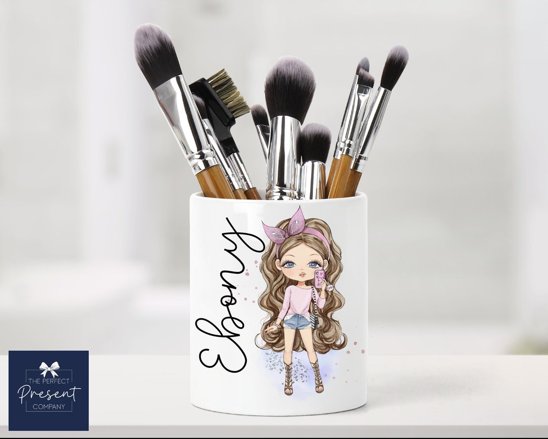 Personalised Make up Storage | Cosmetics Gift | Make up Brush Holder ...