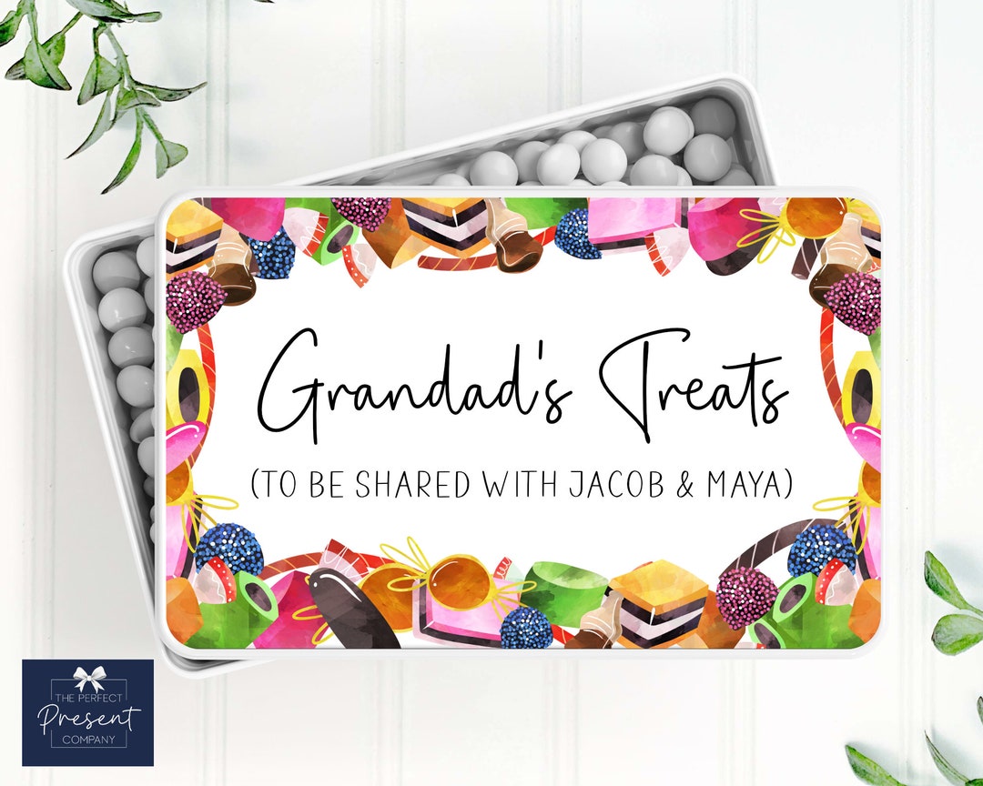 Personalised Sweet Tin | Personalised Treat Tin | Grandad's Sweet Tin ...
