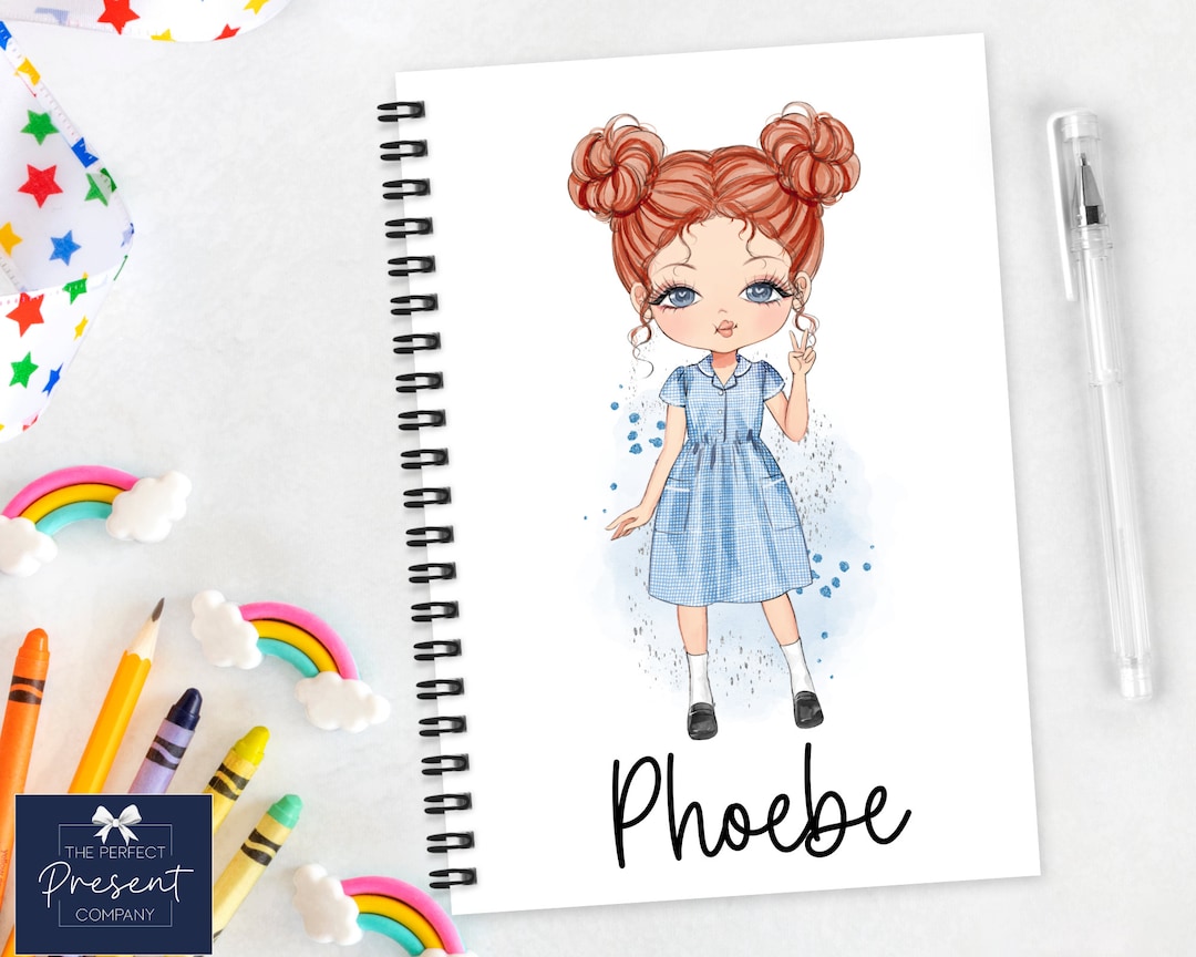 Personalised Girls Notebook | School Notebook | Girls School Notepad ...