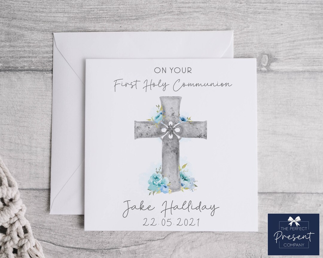 Personalised Boys First Holy Communion Card | 1st Holy Communion Card ...