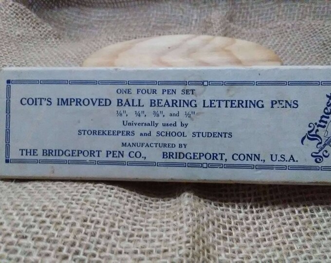 Vintage/antique Coits Ball Bearing Lettering Pens in Original Box - Set ...