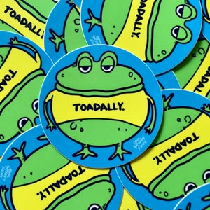 Toadally Vinyl Sticker, Best Friend Gift, MacBook Sticker, Laptop ...