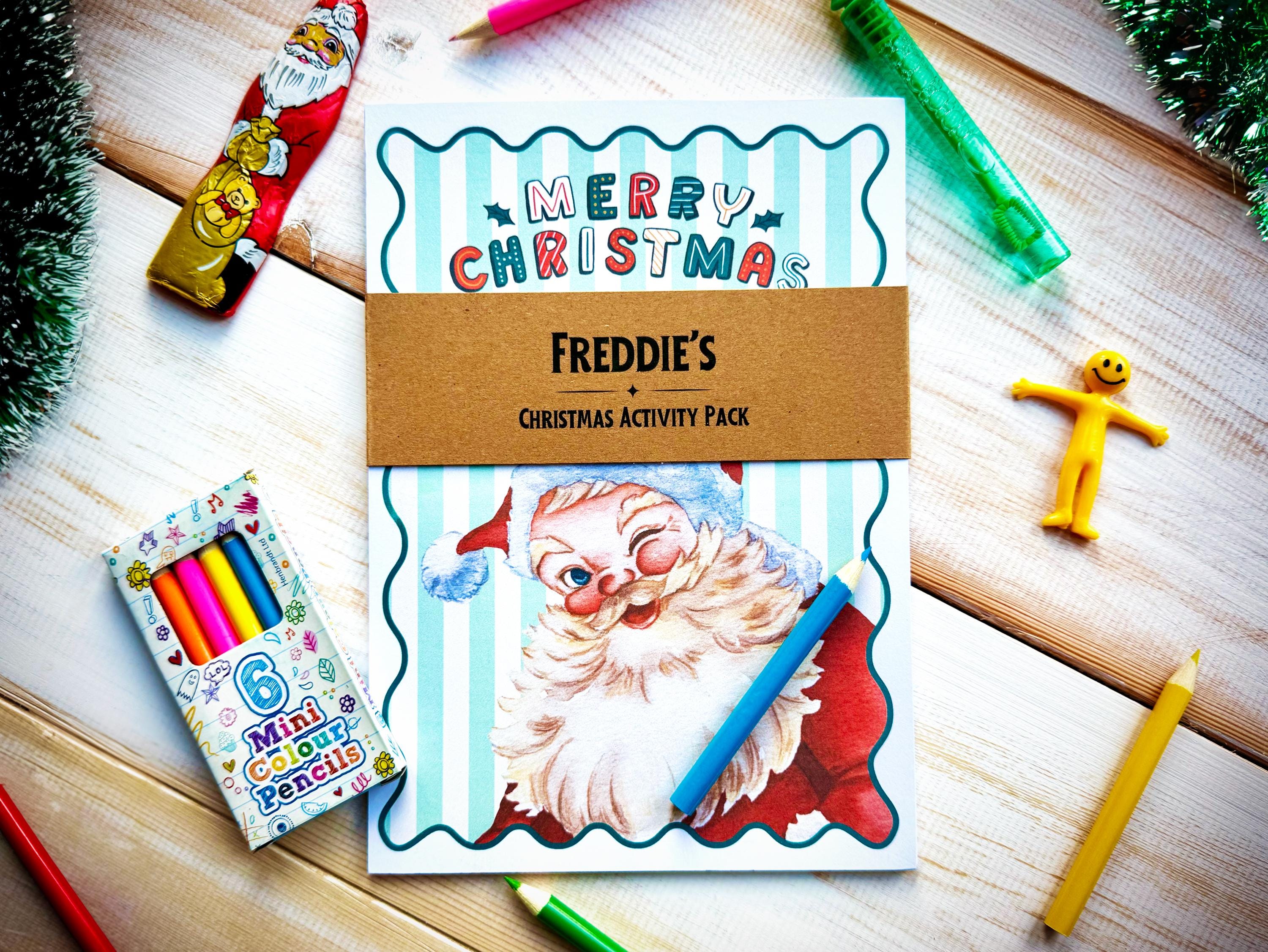 Personalised Pre Filled Christmas Activity Pack for Kids, Christmas ...