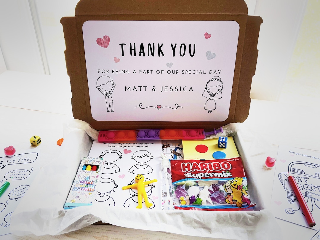Personalised Children's Activity Wedding Box, Wedding Activity Pack ...