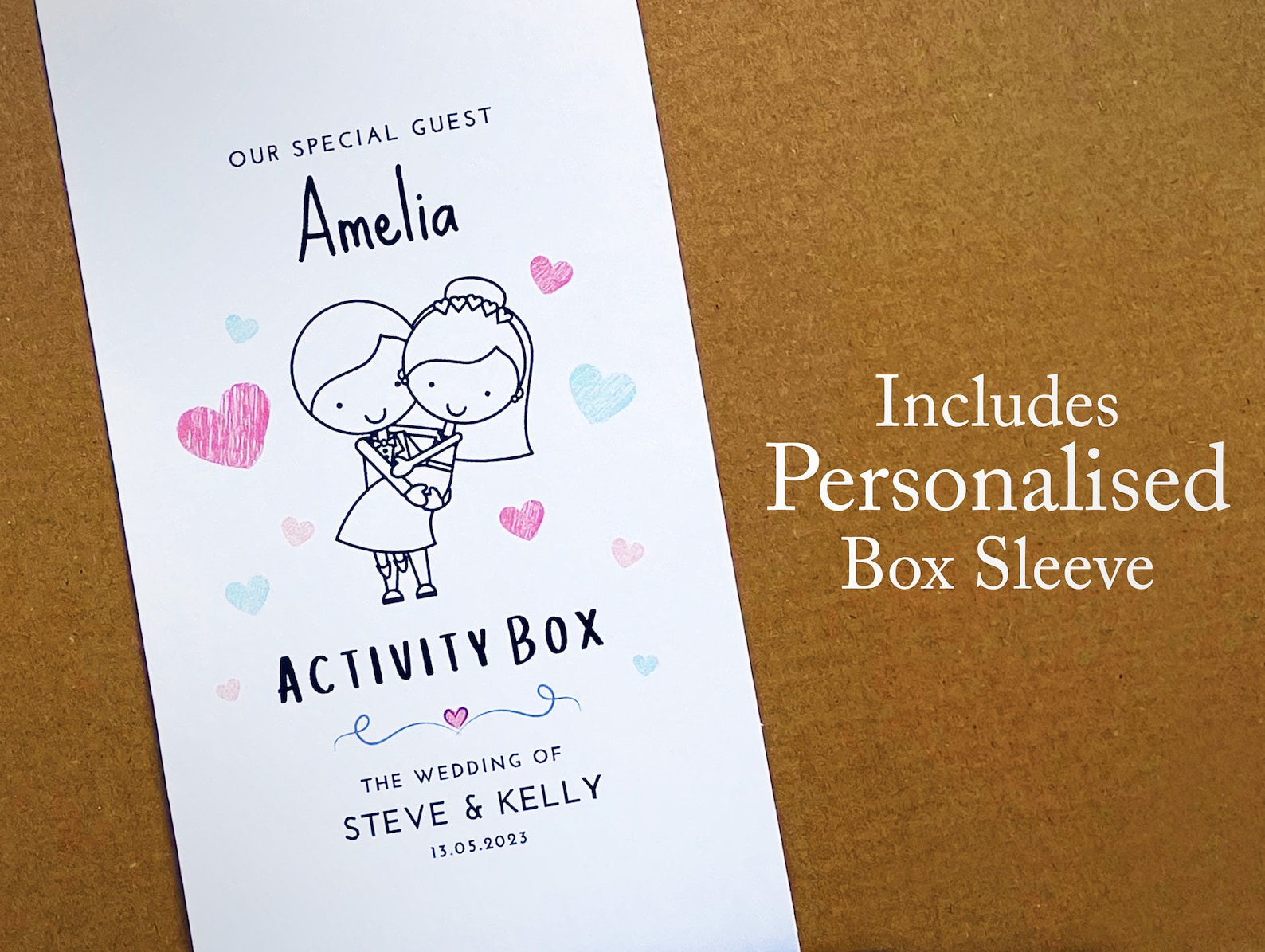 Affordable Kids Wedding Activity Box, Personalised Child Activity Pack ...