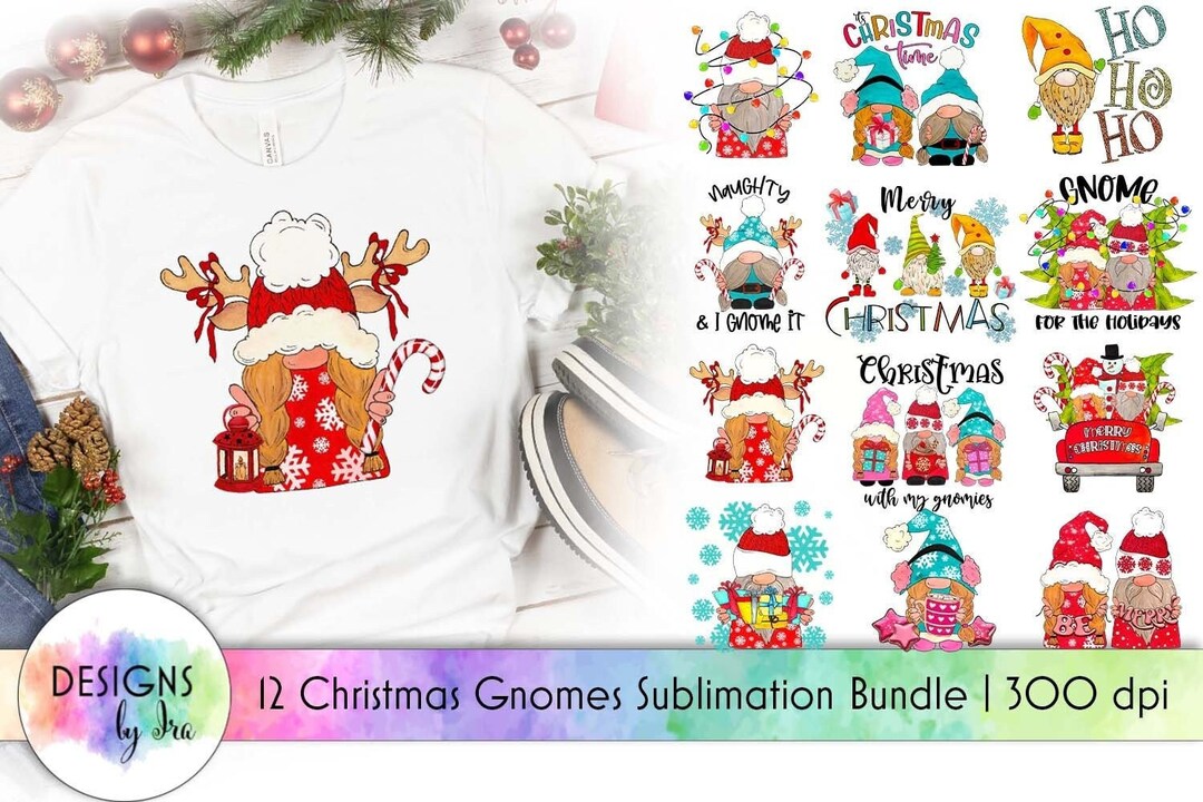Christmas Gnomes Sublimation Bundle | Christmas Bundle | Gnomes ...