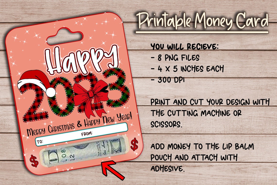 Christmas Money Cards Sublimation Money Cards Money Holder - Etsy