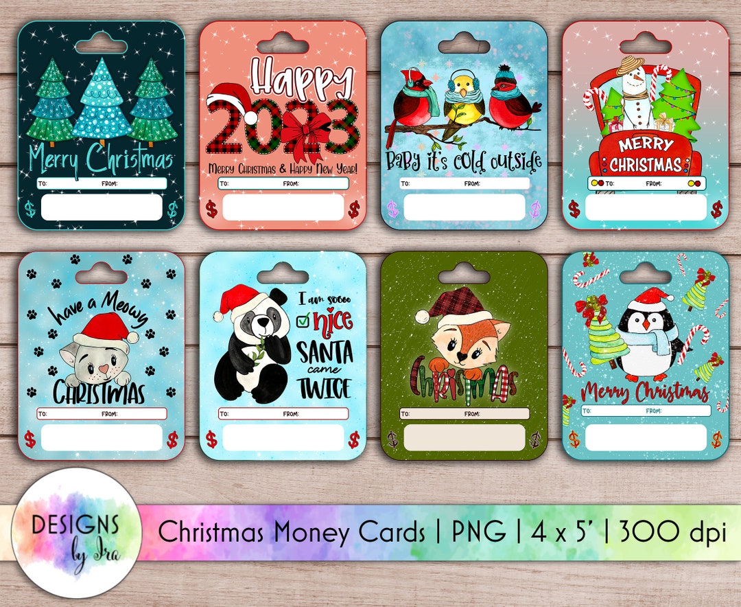 Christmas Money Cards Sublimation | Money Cards | Money Holder ...