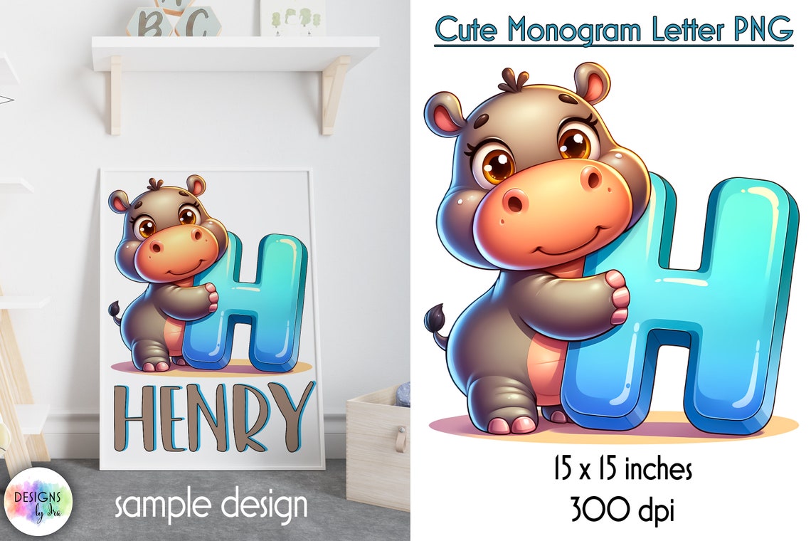Nursery Alphabet Sublimation Bundle | Cute Kids Monogram Bundle | Baby ...