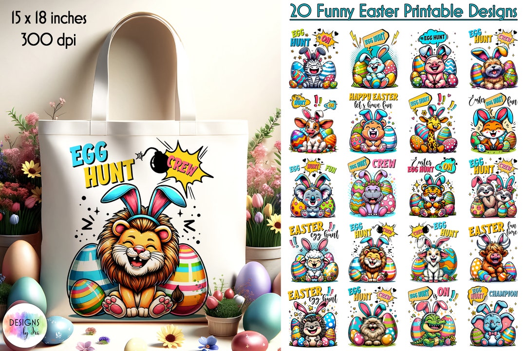 Funny Easter Egg Hunt Sublimation Bundle | Egg Hunt Crew PNG | Easter ...