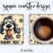 Funny Dog Faces Coaster Sublimation Bundle Square Coaster Designs ...