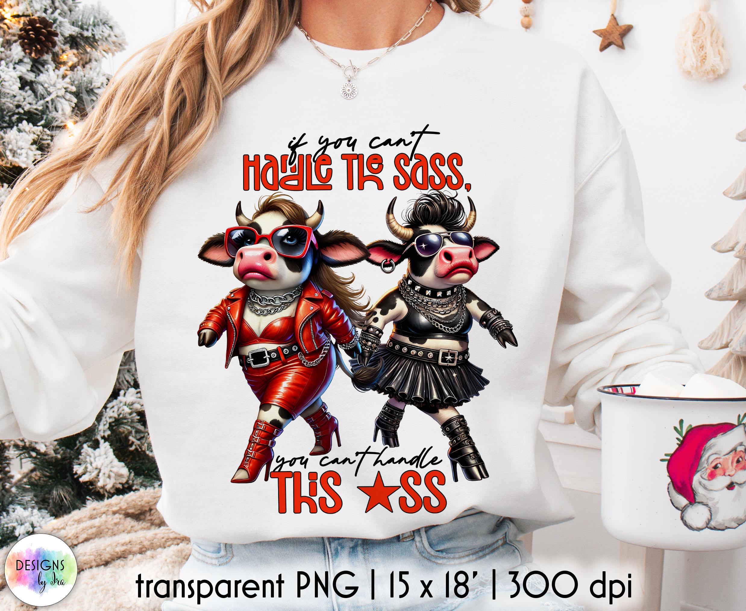 Funny Cow PNG Bundle: Sassy Diva Sublimation Designs (digital Download ...