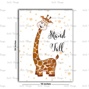 Giraffe Nursery Prints Set of 3 Posters Nursery Wall Art | Etsy