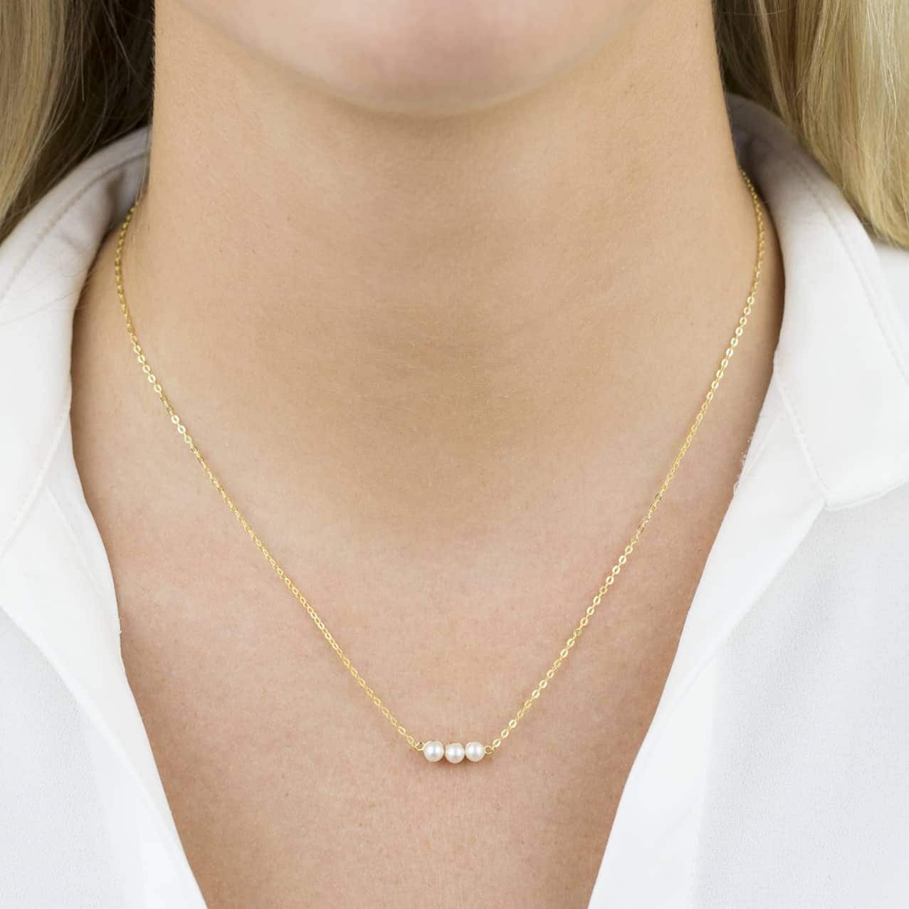 Dainty Pearl Necklace For Women Freshwater Pearl Necklace Etsy