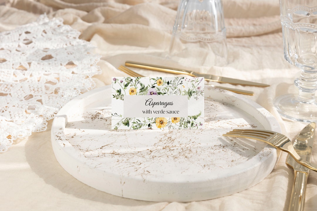 Bridal Shower Food Label Template | Floral Food Sign Template|bridal ...