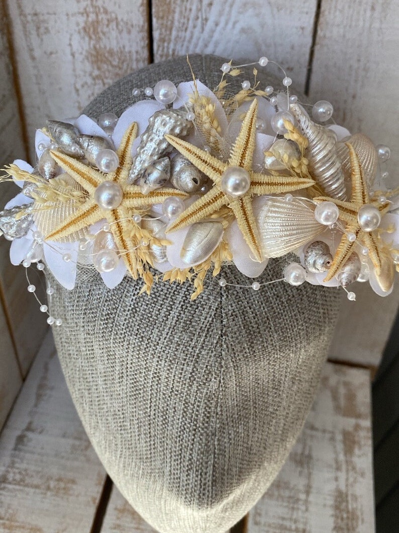 Seashell & Starfish Crown, Embrace Oceanic Elegance - Etsy