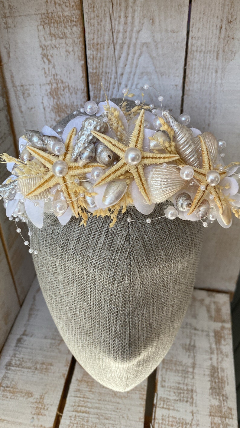Seashell & Starfish Crown, Embrace Oceanic Elegance - Etsy