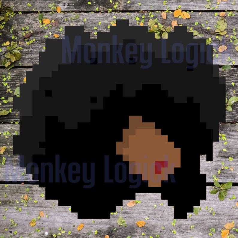Etsy Pixel Art PNG Afro 2 Pack Digital Download - Etsy