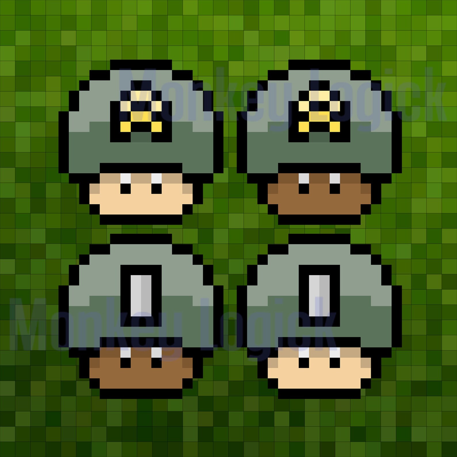 Military Pixel PNG Personaje Digital Descargar - Etsy España