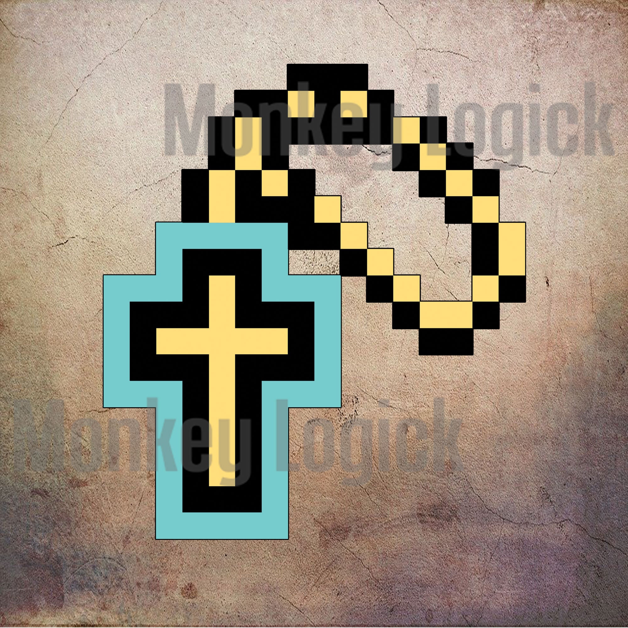 Pixel Art Cross Digital Download - Etsy