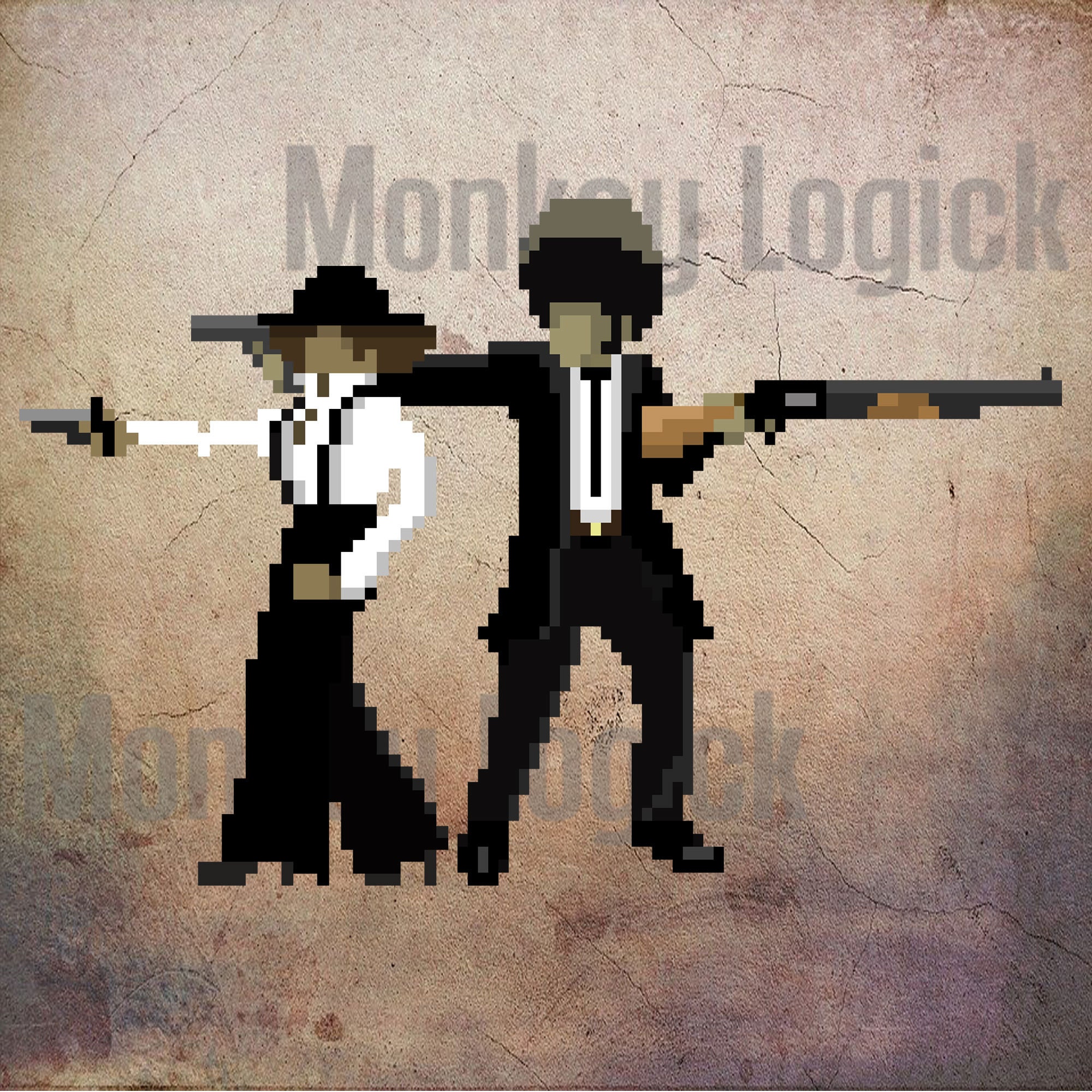 Bride & Groom Robber Pixel Art Descarga digital - Etsy España